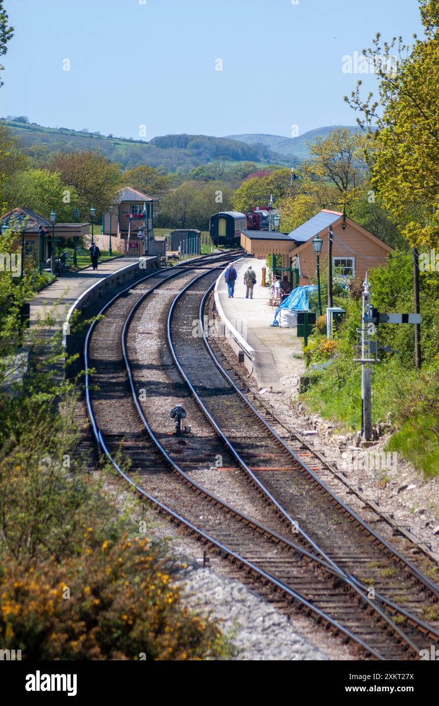 Platform railway signal box swanage trains hi-res stock photography and ...