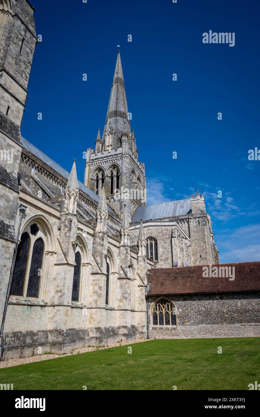 Chichester Cathedral, founded in 1075, it encompasses both the Norman ...