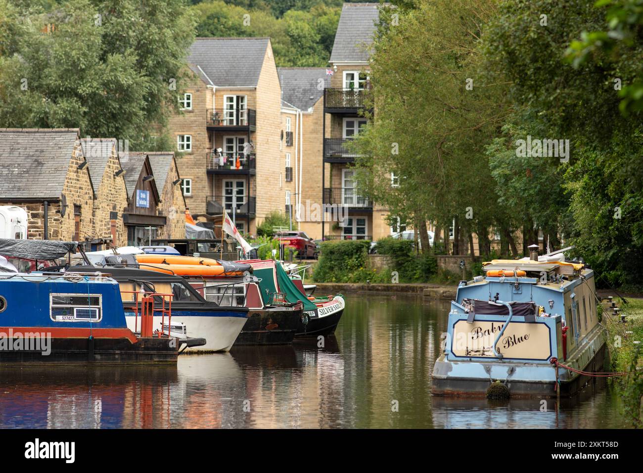 Sowerby Bridge wharf, Calderdale, West Yorkshire, UK, is the terminal ...
