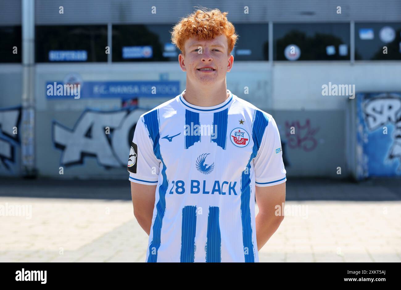 Rostock, Germany. 24th July, 2024. Tim Krohn at the team photo session ...