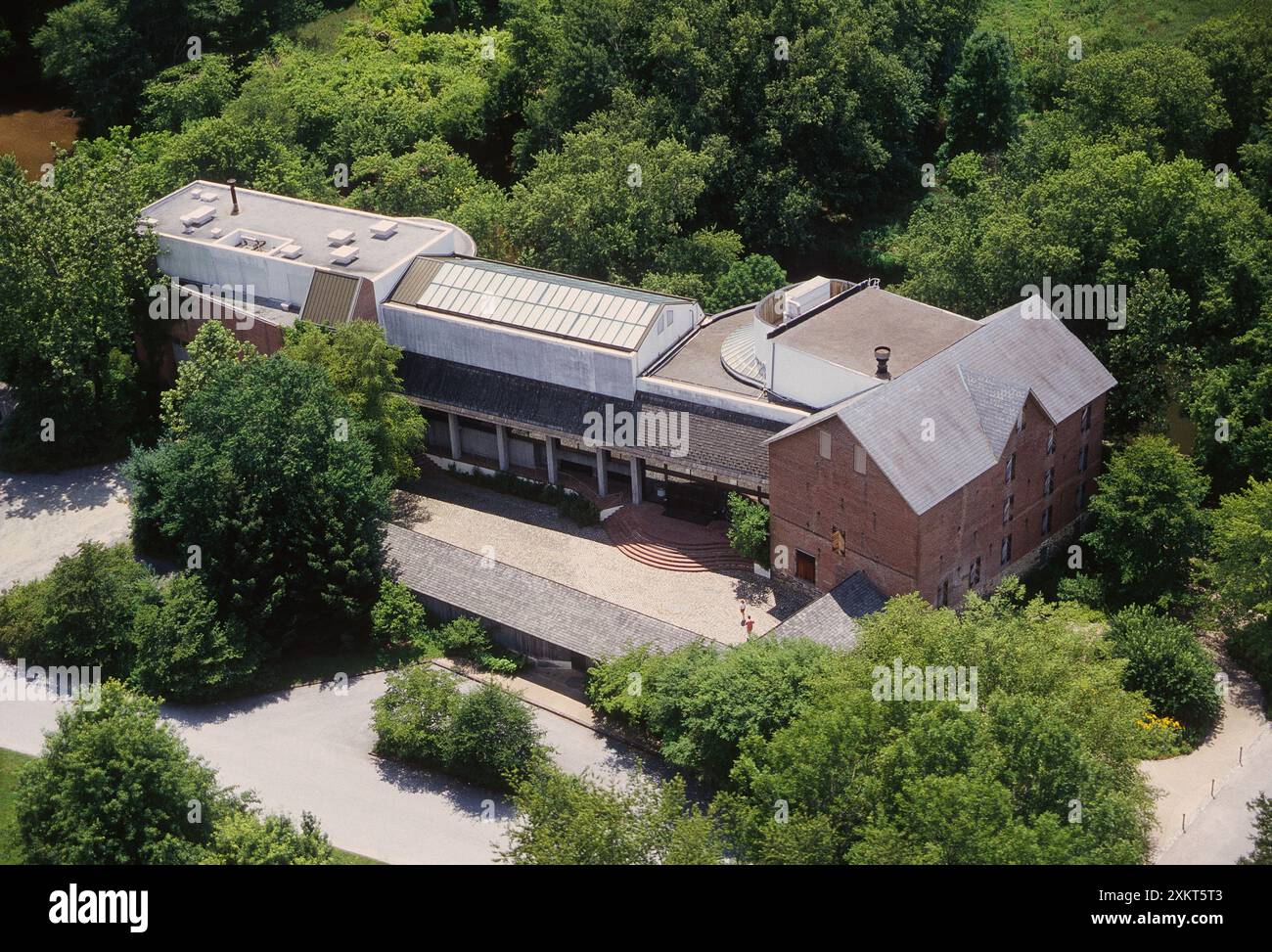 Aerial view of Brandywine River Museum of Art; home to Andrew Wyeth art ...