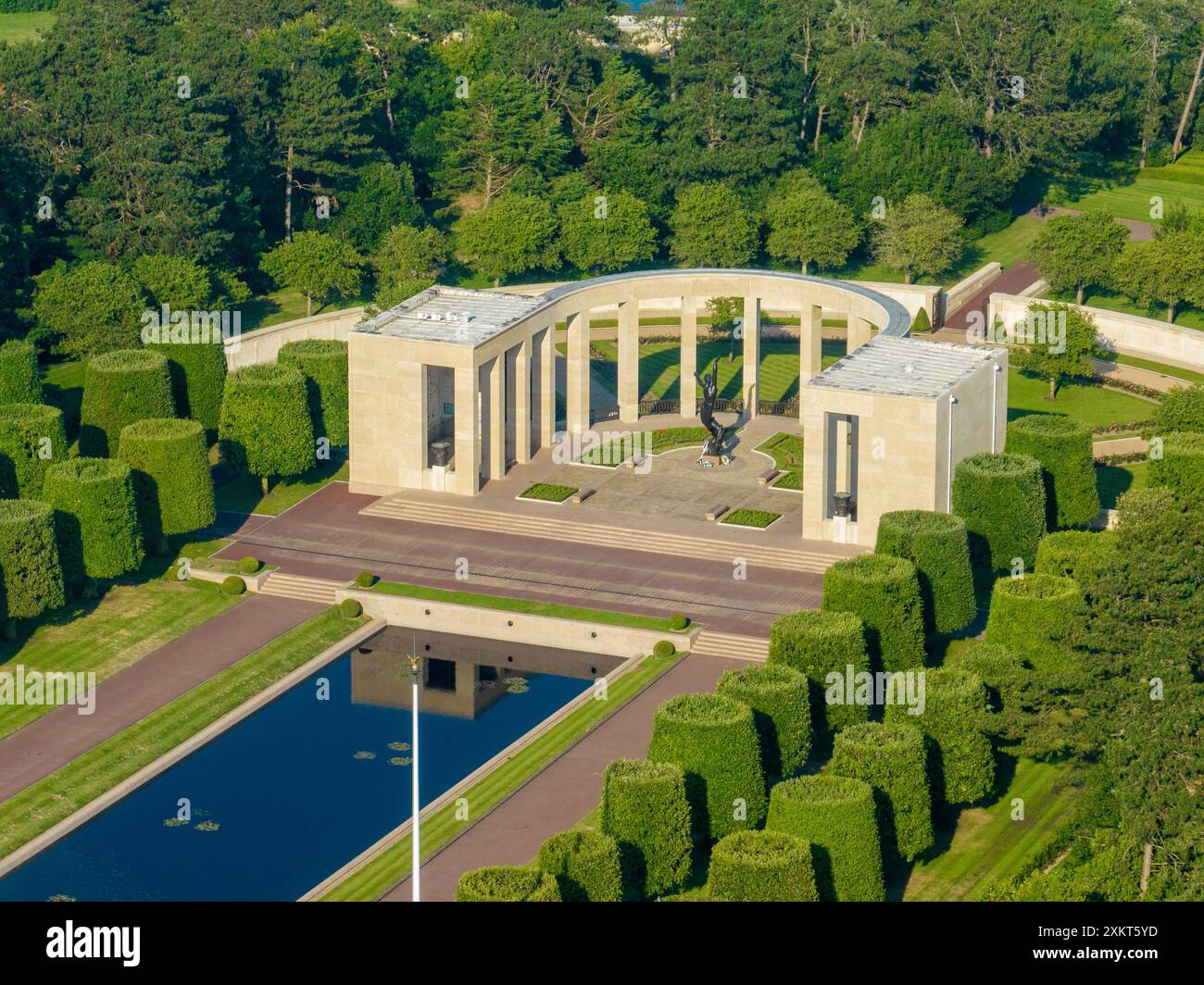 Aerial view of the Normandy American Cemetery and Memorial is a World ...