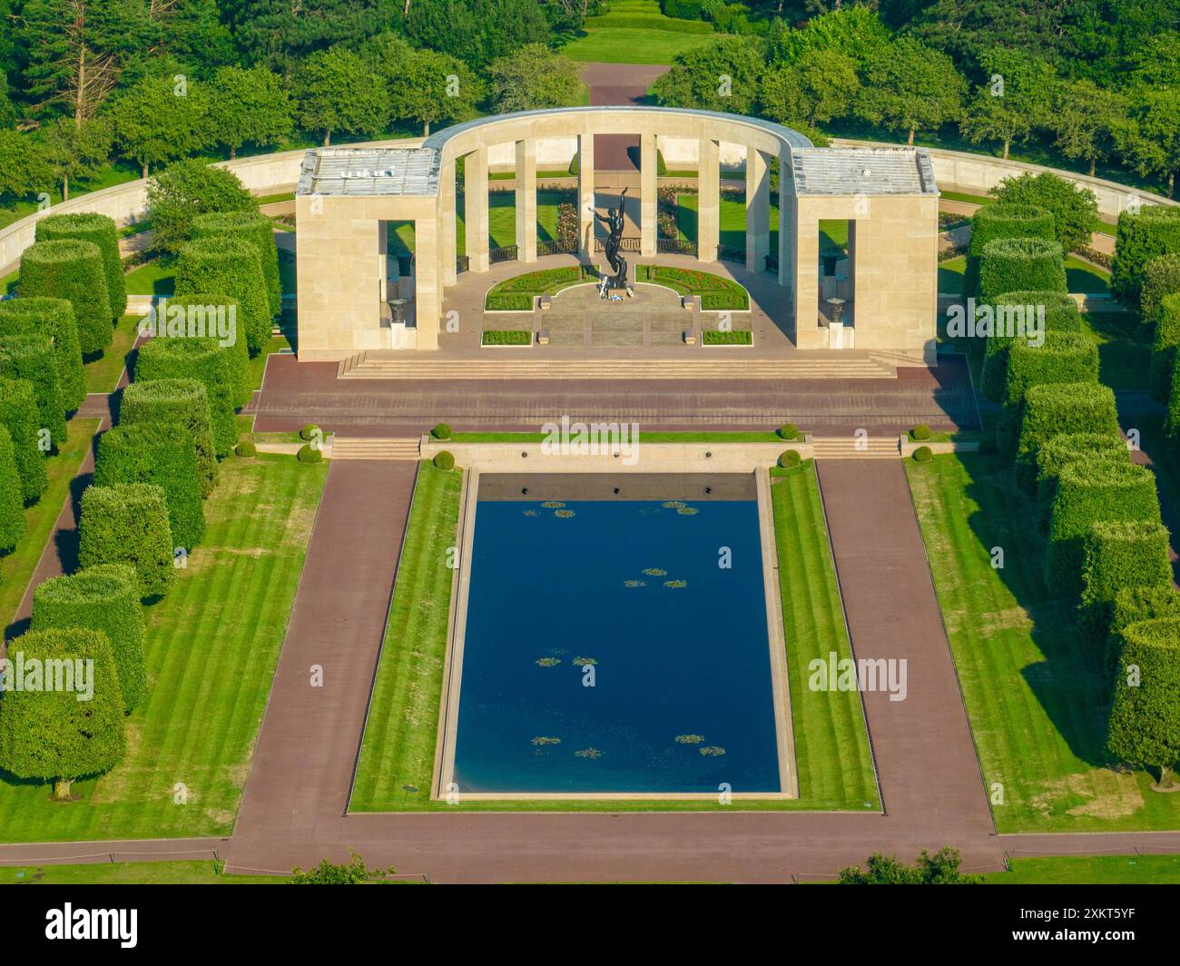 Aerial view of the Normandy American Cemetery and Memorial is a World ...
