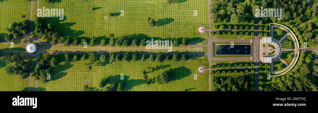 Aerial view of the Normandy American Cemetery and Memorial is a World ...
