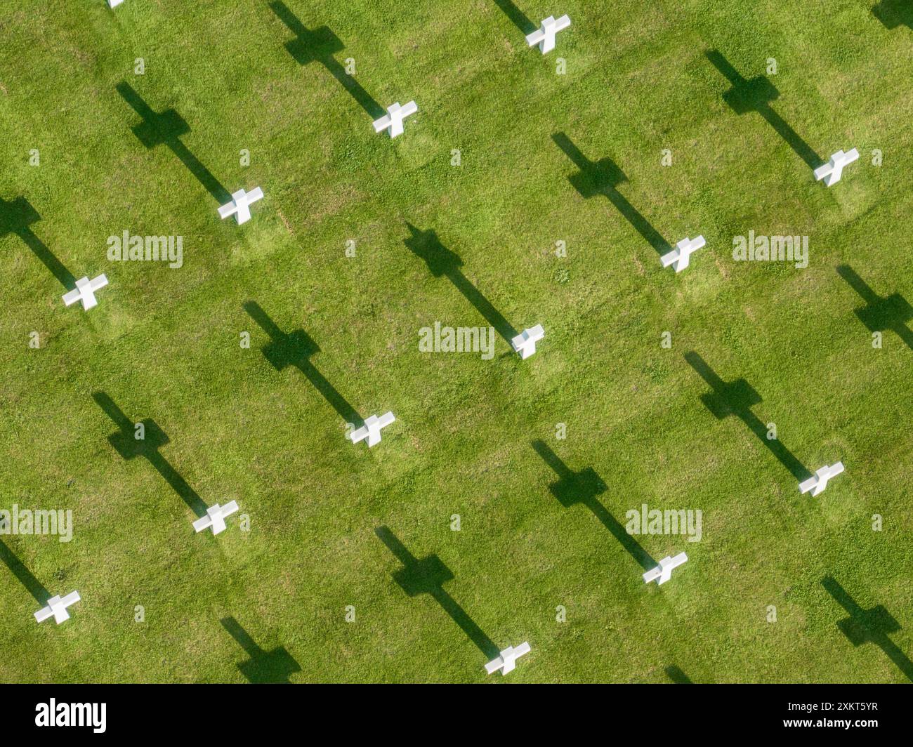 Aerial view of the Normandy American Cemetery and Memorial is a World ...
