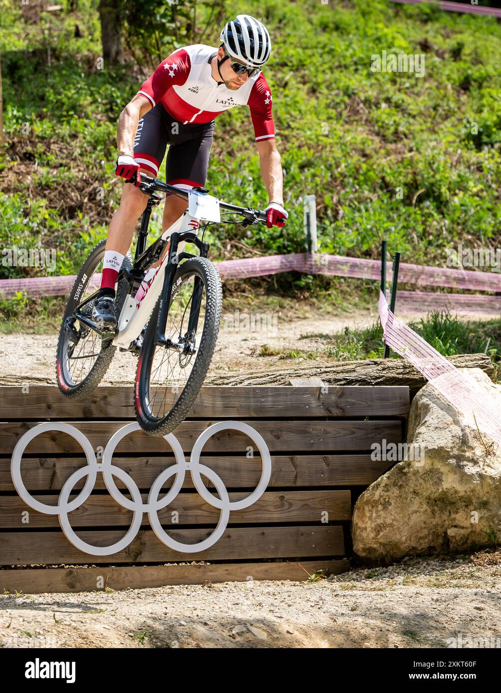 Martins Blums of, Latvia. , . at a cross-country mountain bike training ...