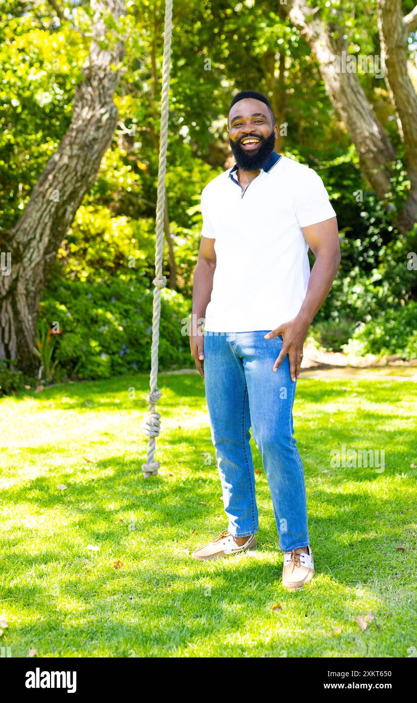 Trees grass rope in hi-res stock photography and images - Alamy