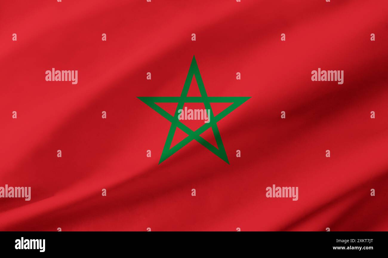 Moroccan flag fabric texture hi-res stock photography and images - Alamy