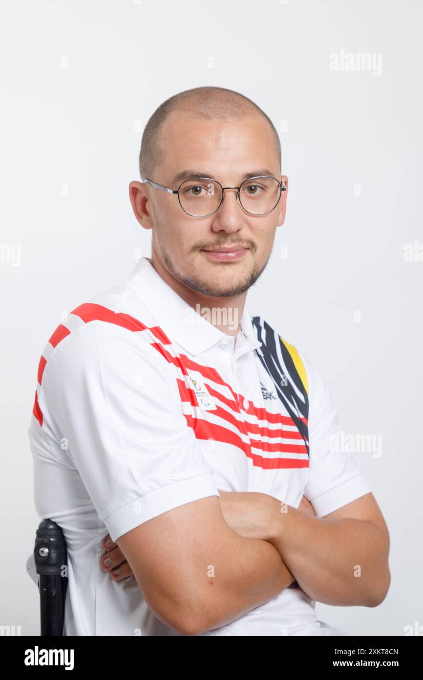 Brussels, Belgium. 19th July, 2024. Belgian Paralympian athlete Carabin ...