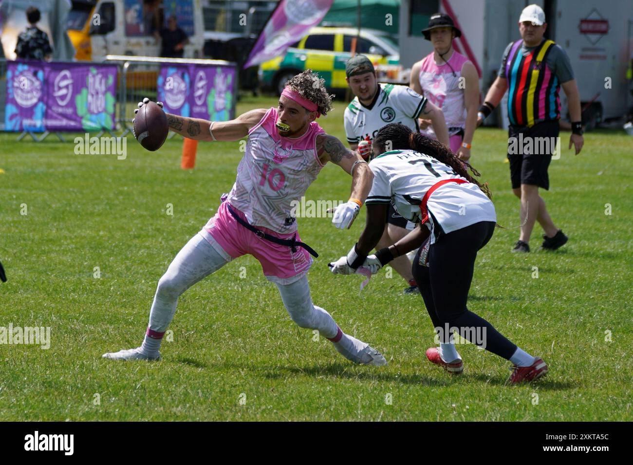 FlagaPalooza flag football tournament at Cheltenham 7s festival Stock ...