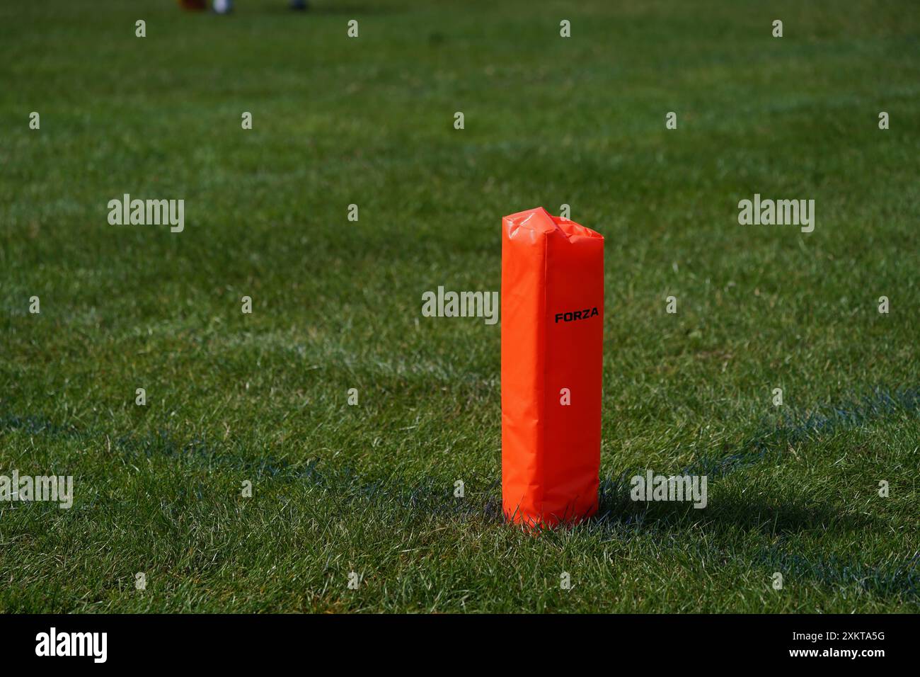Flag football corner pylon Stock Photo - Alamy