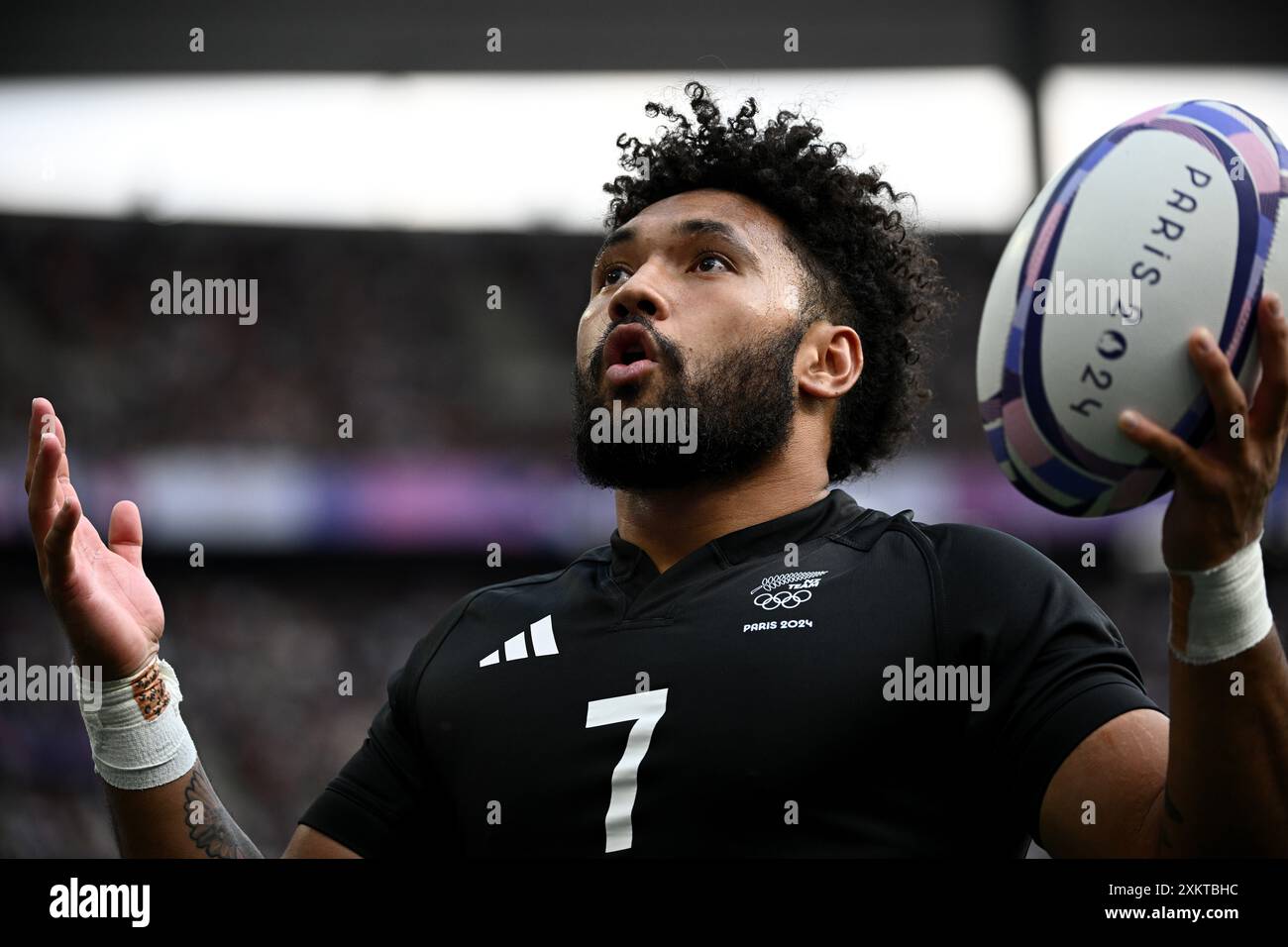 Paris, France. 24th July, 2024. Fehi Fineanganofo of New Zealand ...