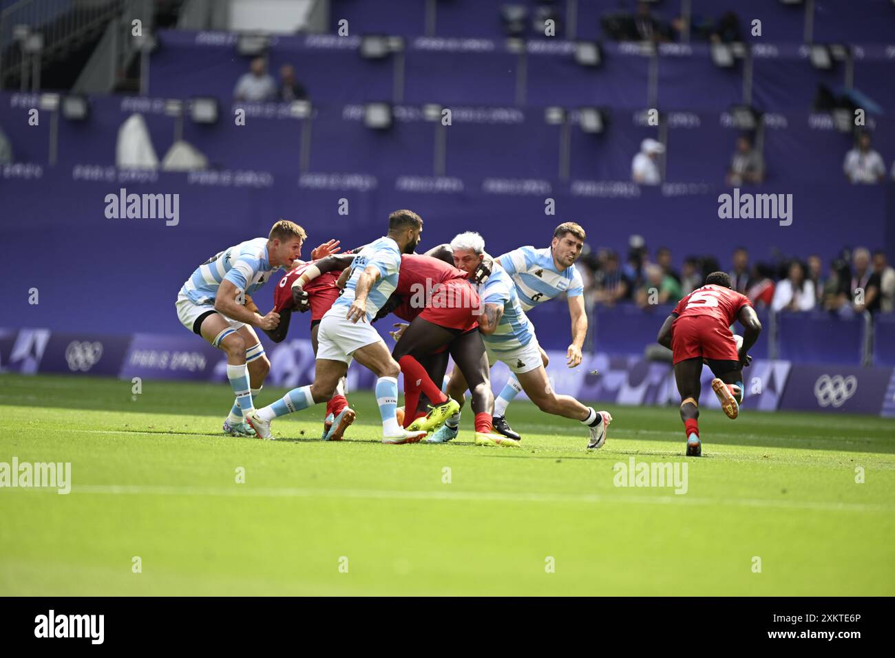 Paris-France, July 24, 2024, Paris2024 Olympic Games, Rugby, match at ...