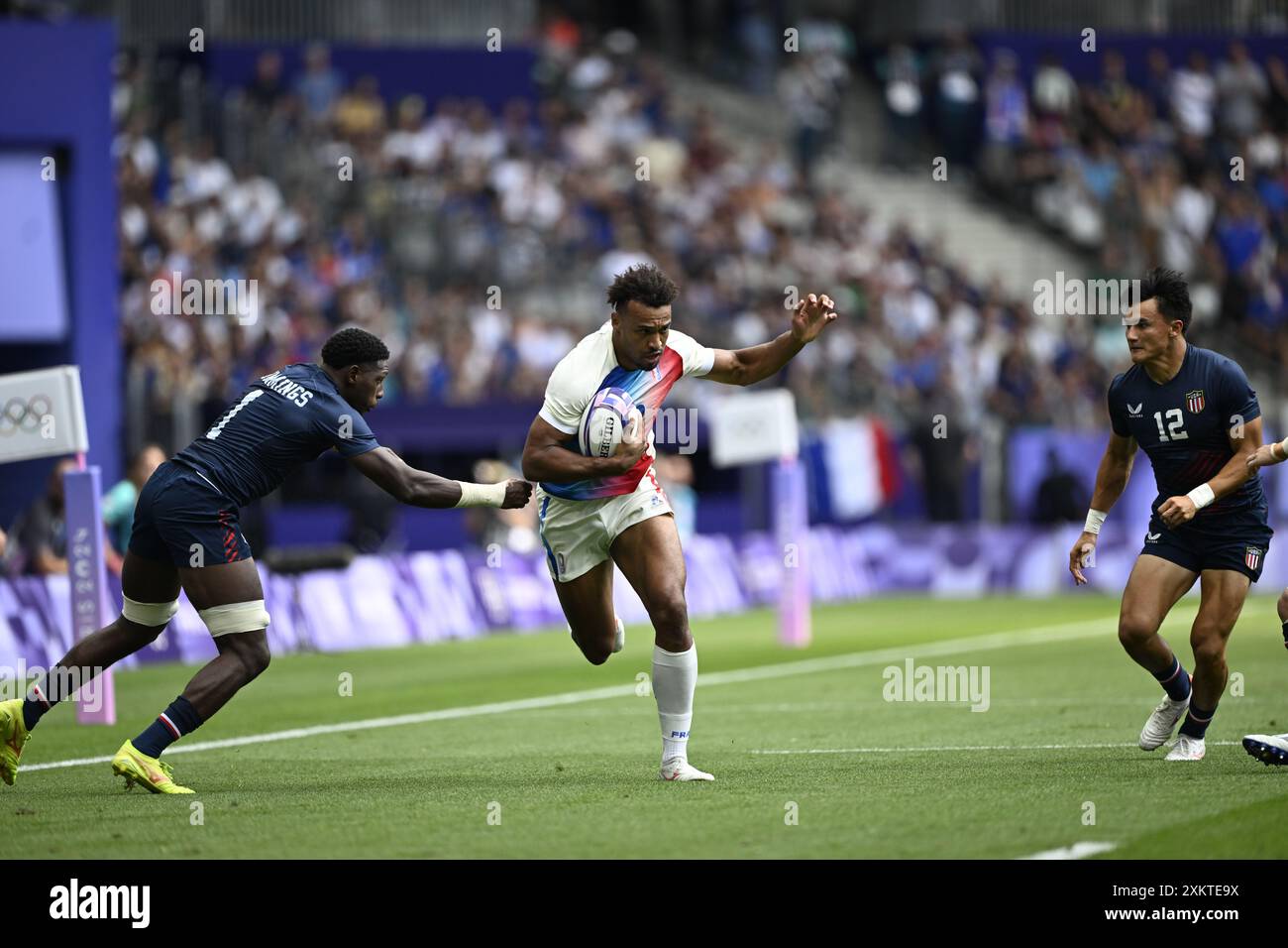 Paris-France, July 24, 2024, Paris2024 Olympic Games, Rugby, match at ...