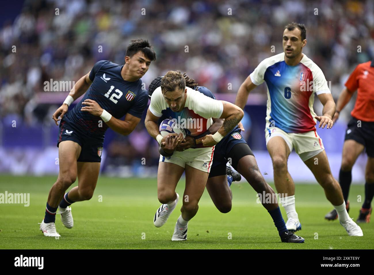 Paris-France, July 24, 2024, Paris2024 Olympic Games, Rugby, match at ...