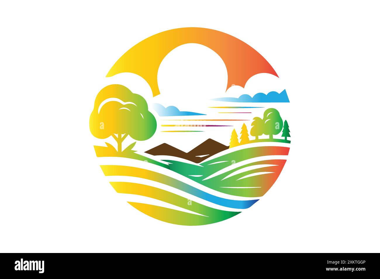 Nature landscape logo hi-res stock photography and images - Alamy