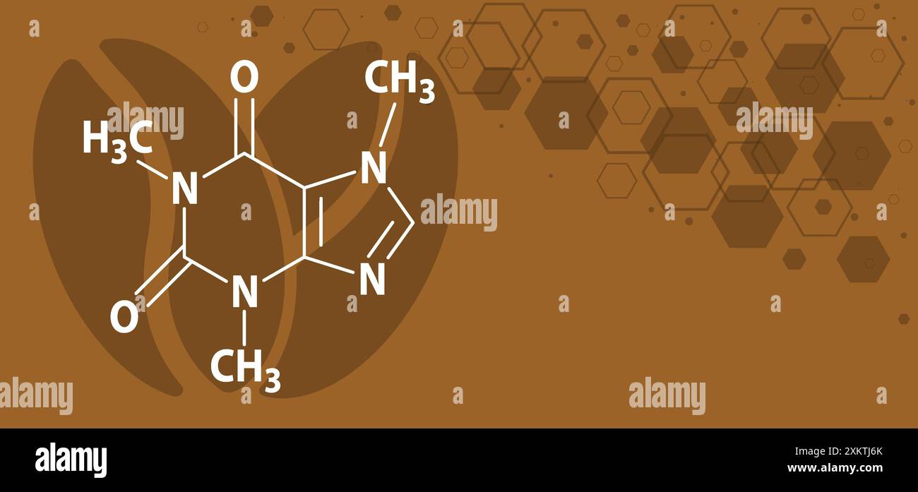 Coffee Caffeine Chemical Structure C8h10n4o2 Structural Formulas