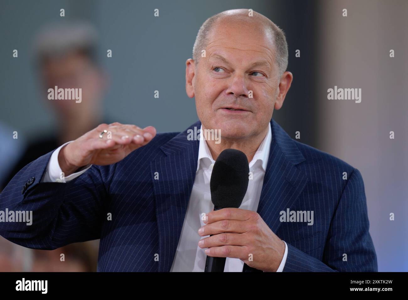 Bundeskanzler Scholz beim Kanzlergespraech in Saarbruecken Bundeskanzler Olaf Scholz im Portrait ...