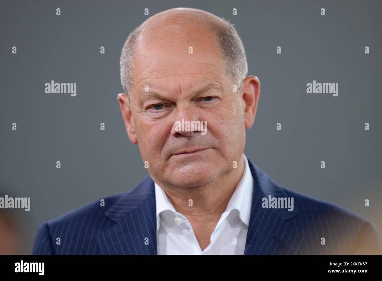 Bundeskanzler Scholz beim Kanzlergespraech in Saarbruecken Bundeskanzler Olaf Scholz im Portrait ...