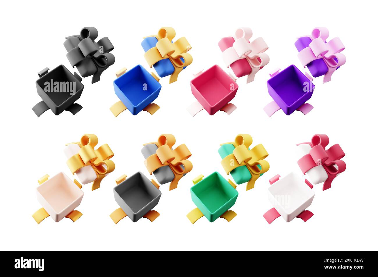 3D open gift box set Stock Vector Image & Art - Alamy