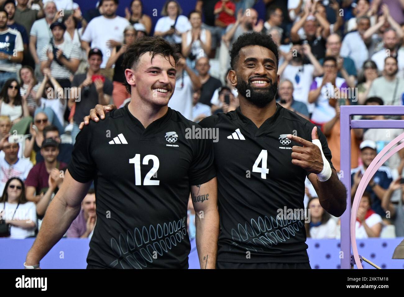 (L-R) CARTER Leroy (NZL), ROKOLISOA Akuila (NZL), JULY 24, 2024 - Rugby ...
