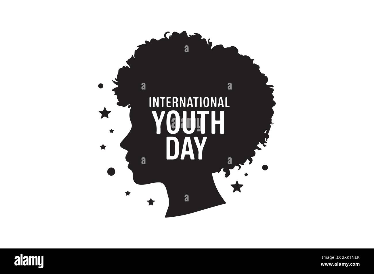 Youth day sticker Black and White Stock Photos & Images - Alamy