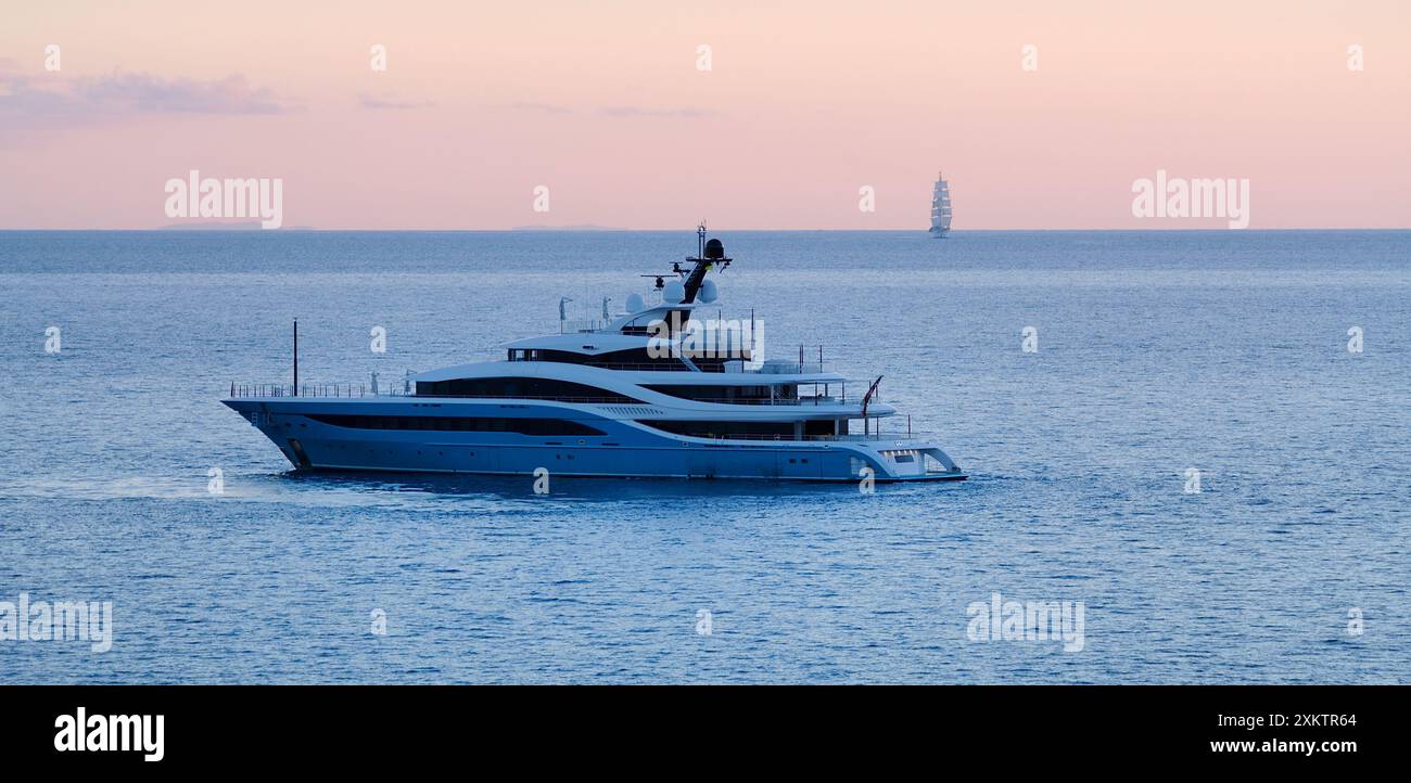 Tortola, British Vigin Islands - 30th January 2024:Modern yacht with a ...