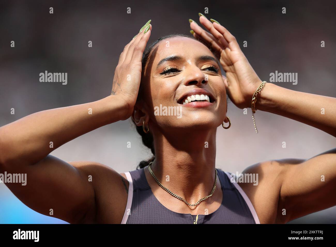 Laviai NIELSEN (Great Britain) after competing in the Women's 400m ...
