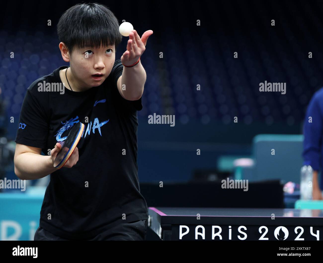 Paris, France. 24th July, 2024. Sun Yingsha of China takes part in a ...