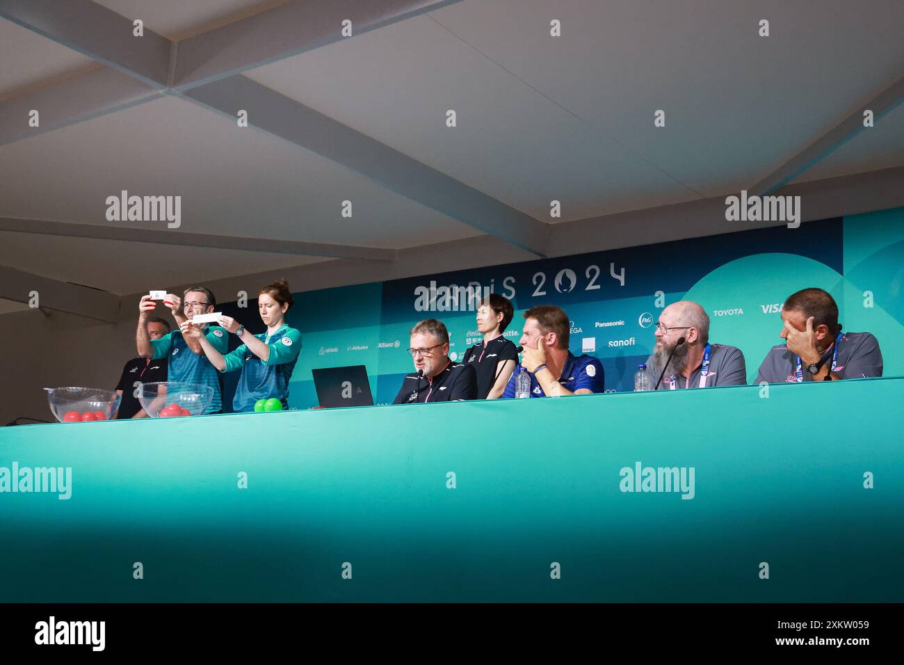 Paris, France. 24th July, 2024. The draw ceremony of table tennis of ...