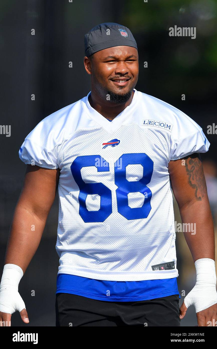 Buffalo Bills tackle Tylan Grable (68) walks to the field before an NFL ...