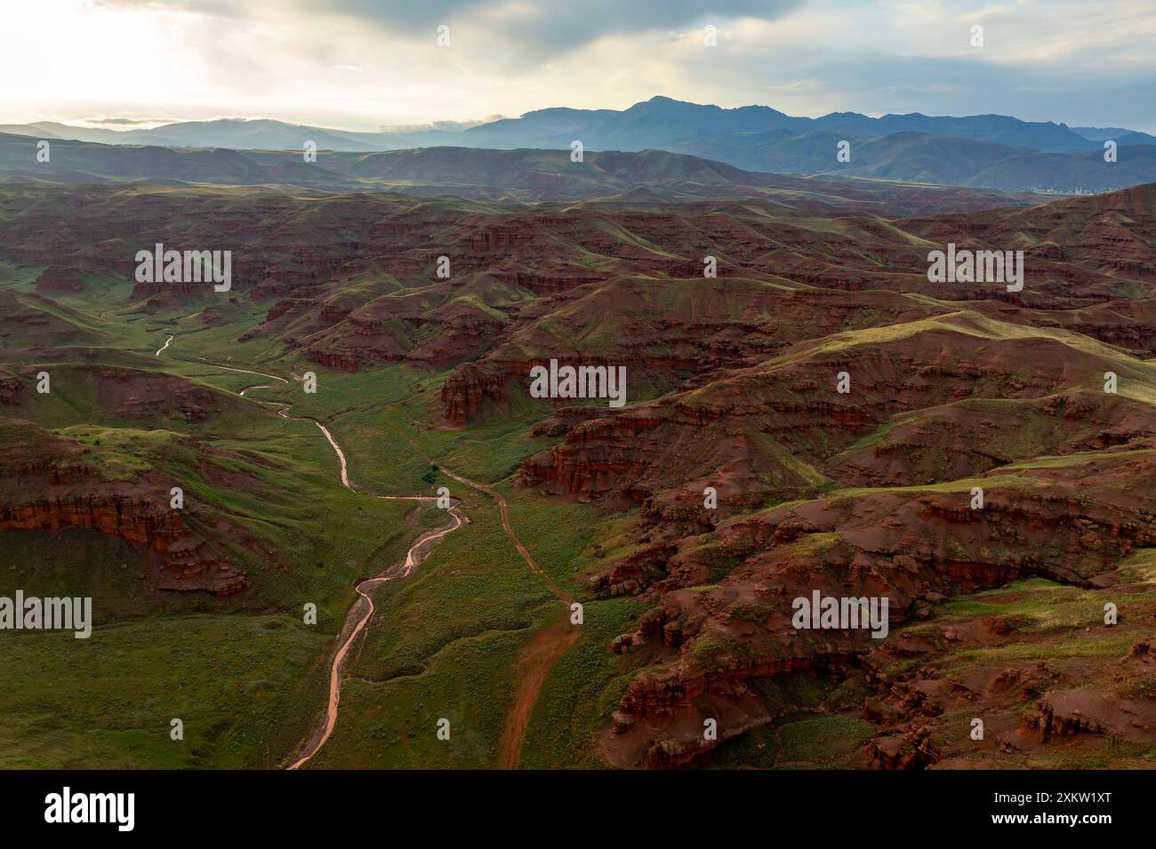 Red fairy chimneys shaped like formations that are millions of years ...
