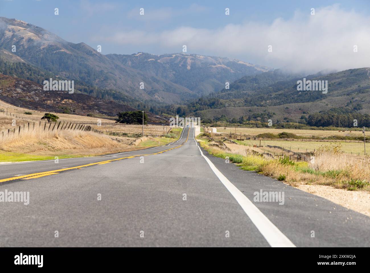 Asphalt road and countryside landscape of United States Stock Photo - Alamy