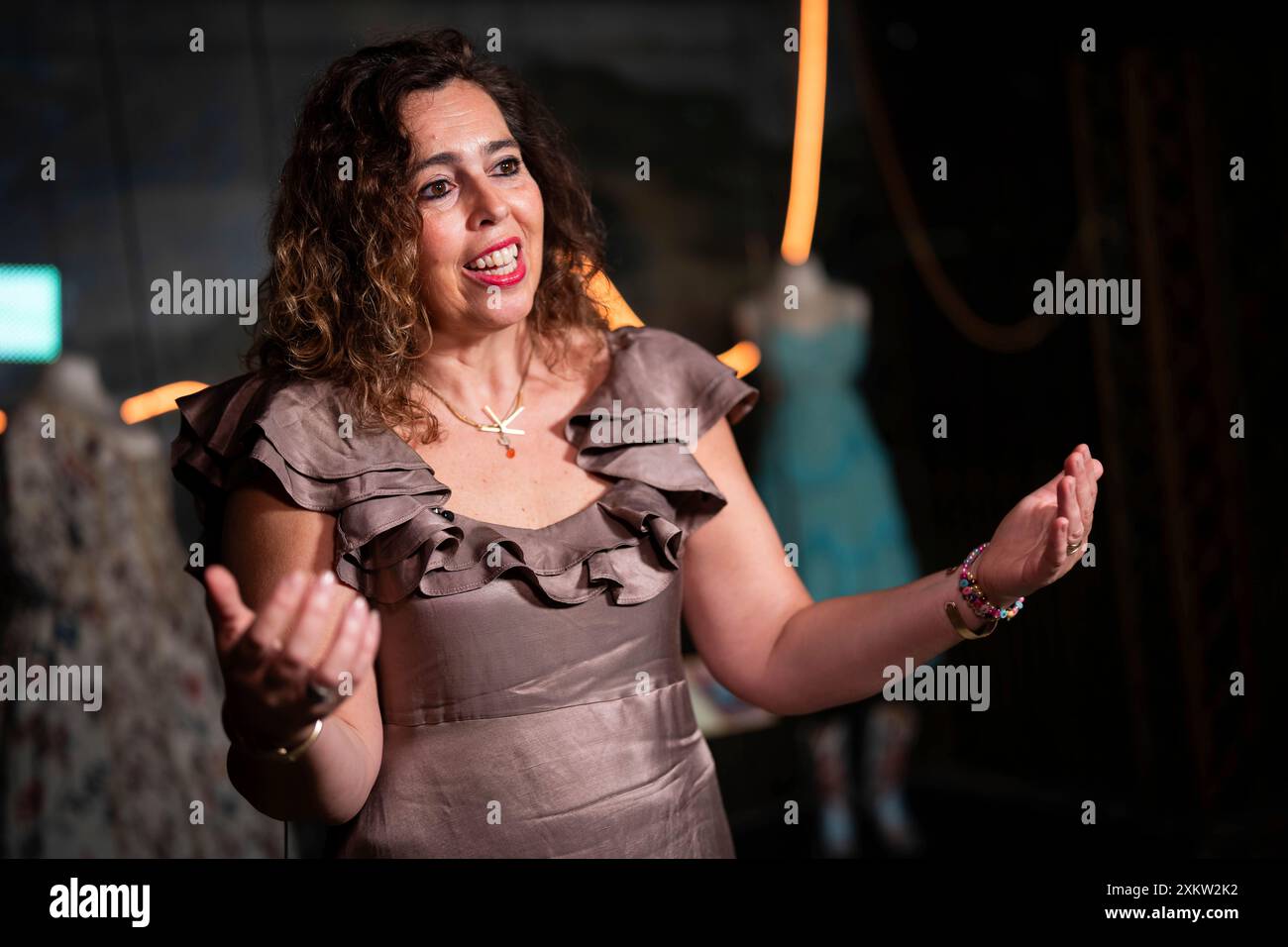 Senior Curator of the V&A Kate Bailey is interviewed by the Associated ...
