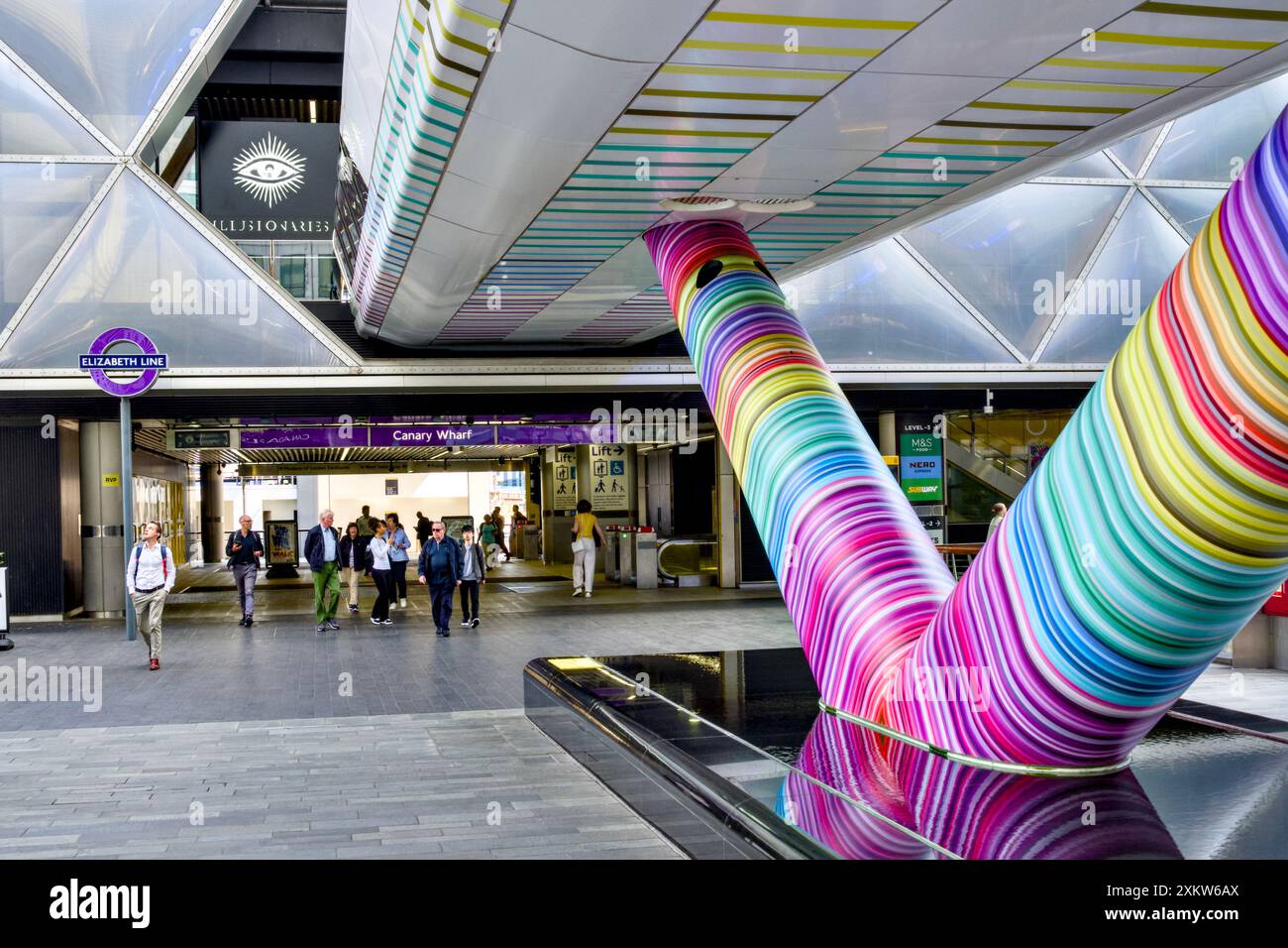 Adams Plaza Bridge Public Art, Canary Wharf, Borough Of Tower Hamlets ...