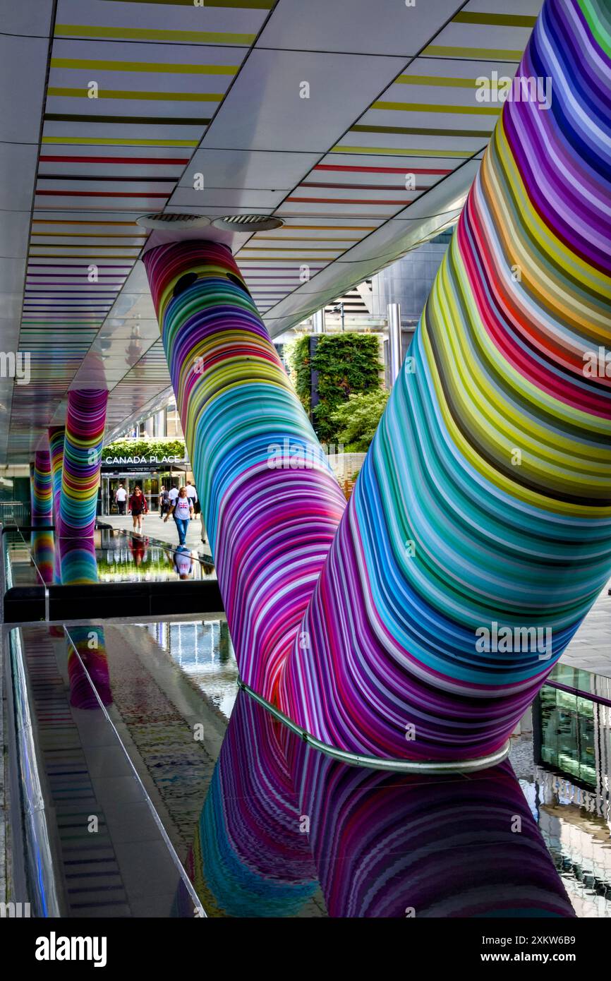 Adams Plaza Bridge Public Art, Canary Wharf, Borough Of Tower Hamlets ...