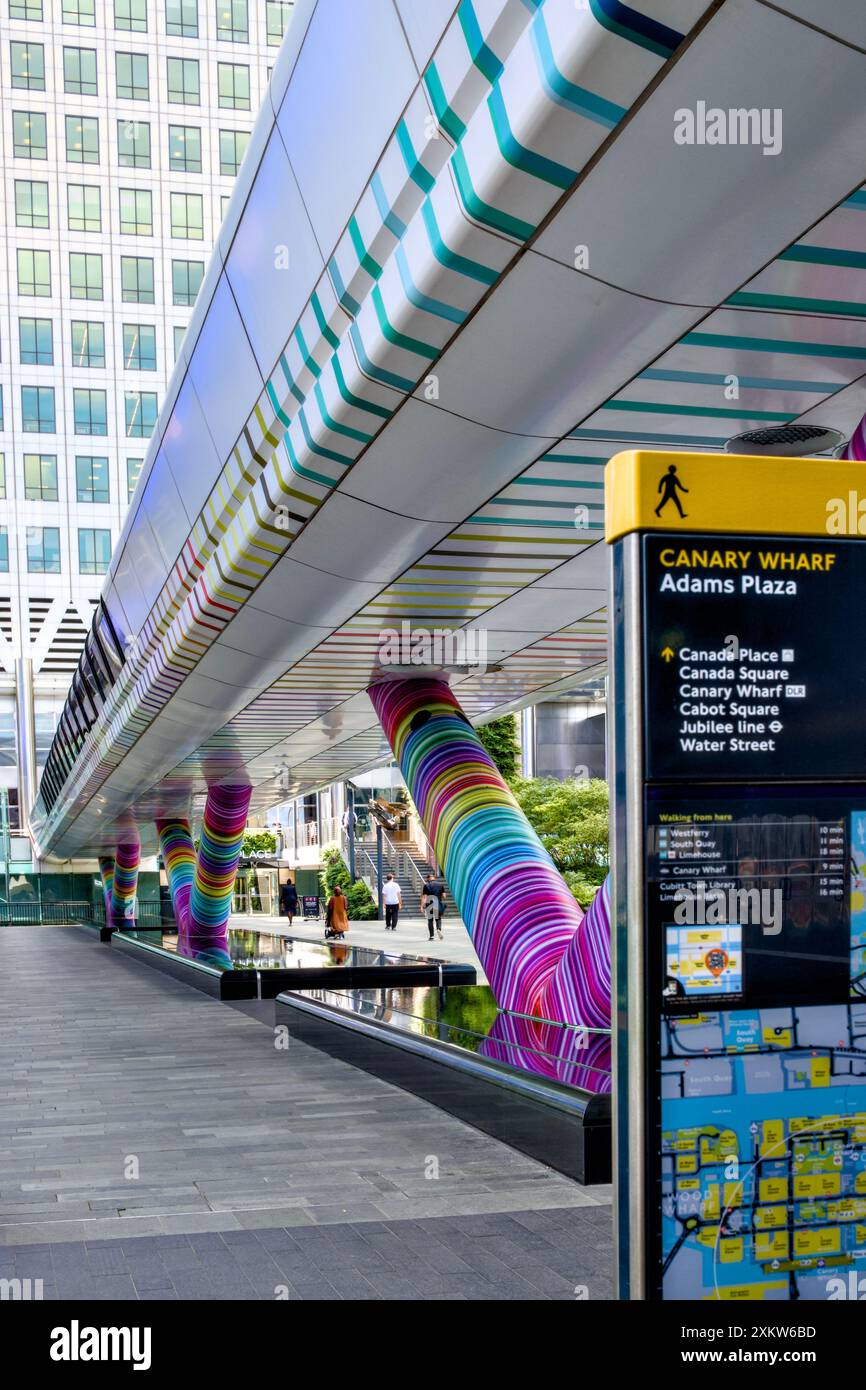 Adams Plaza Bridge Public Art, Canary Wharf, Borough Of Tower Hamlets ...