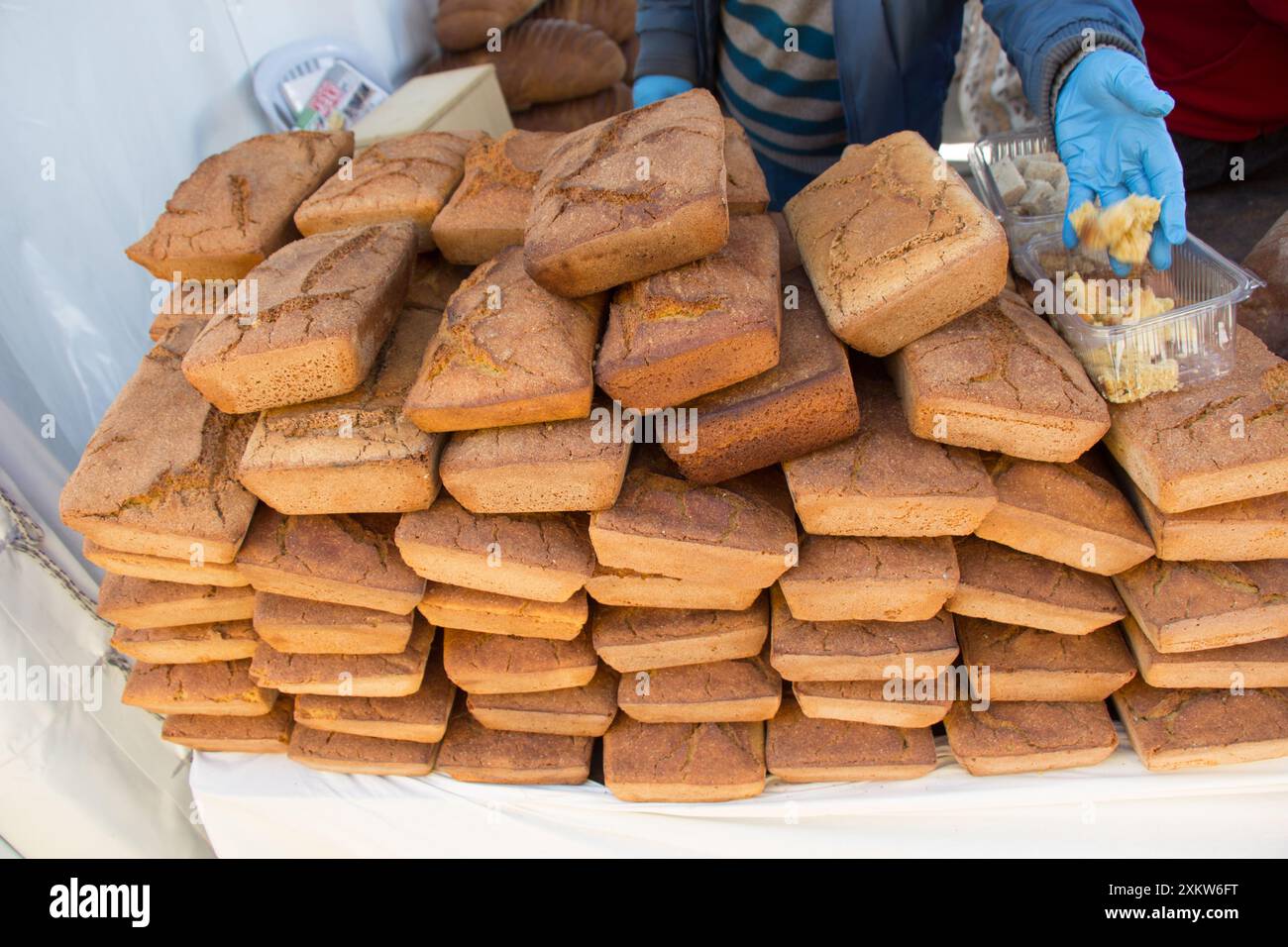 Traditional Turkish style bread of corn flour Stock Photo - Alamy