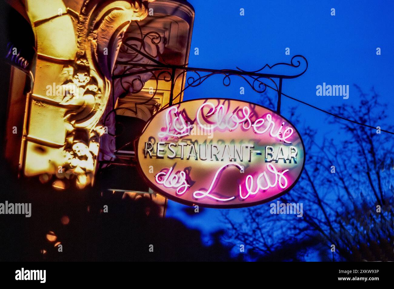 Paris, France, - Close up, "La Closerie des Lilas", Classic French ...