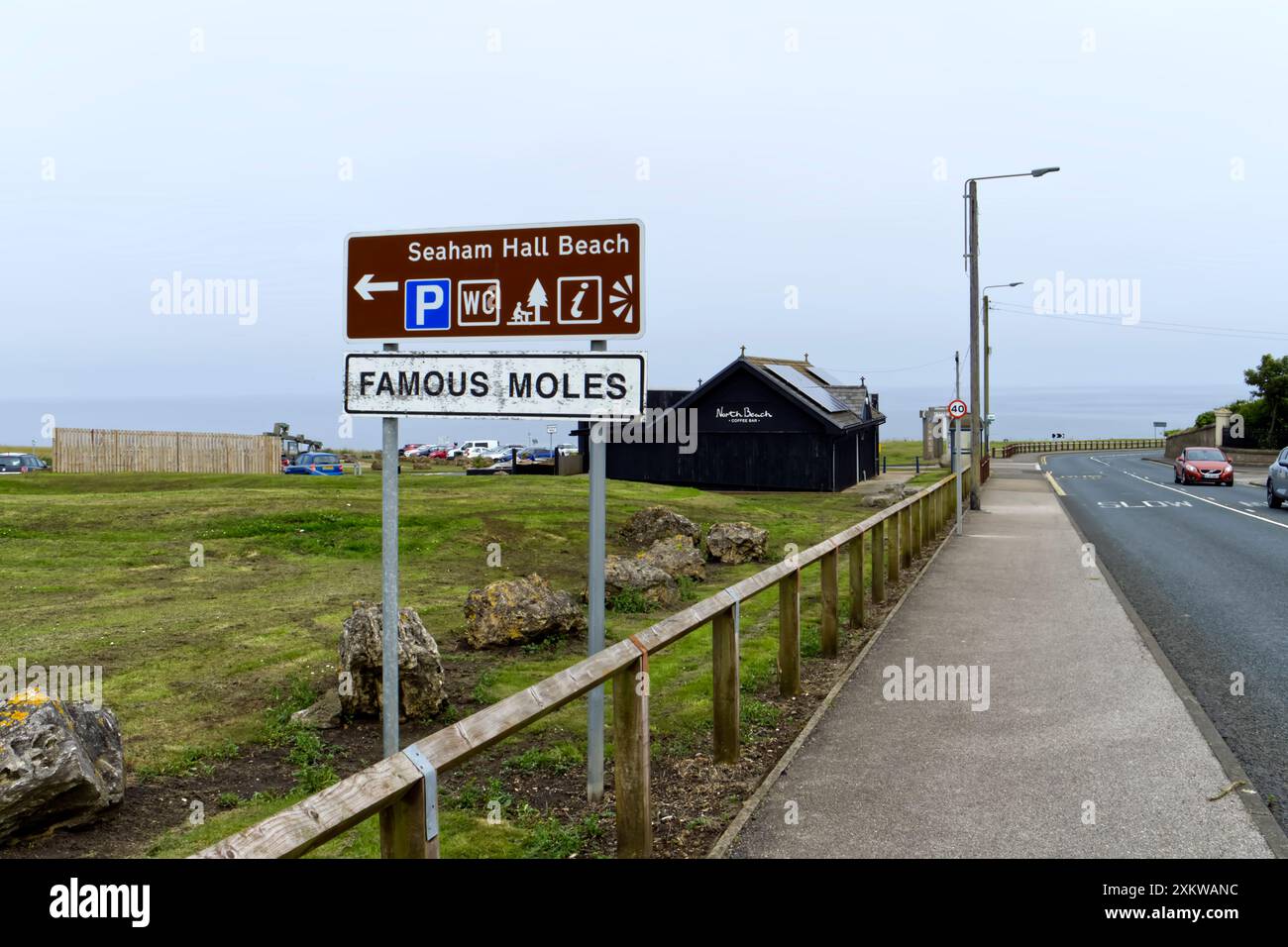 Seaham hall beach car park hi-res stock photography and images - Alamy