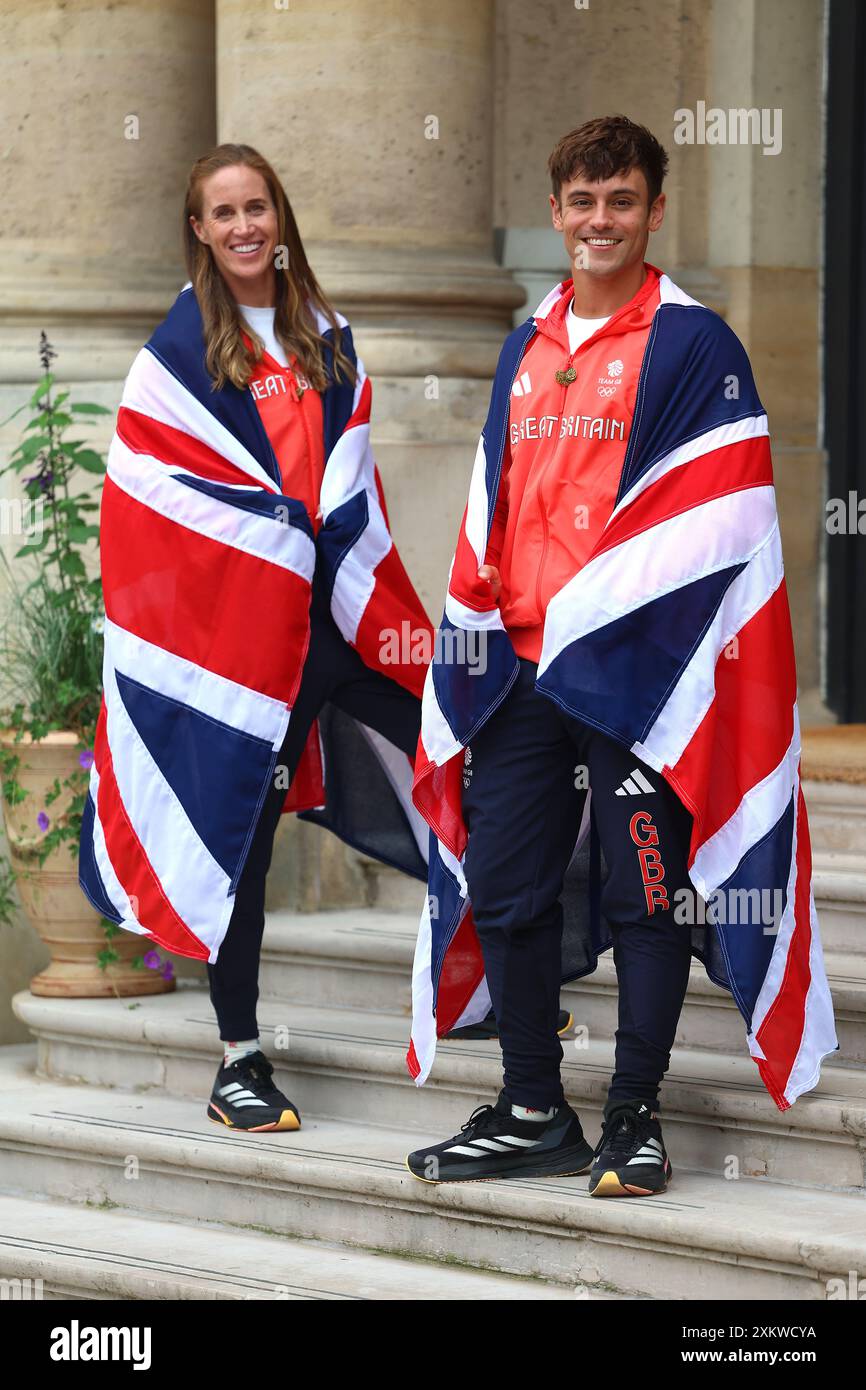 Great Britain's Helen Glover and Tom Daley during the Team GB ...