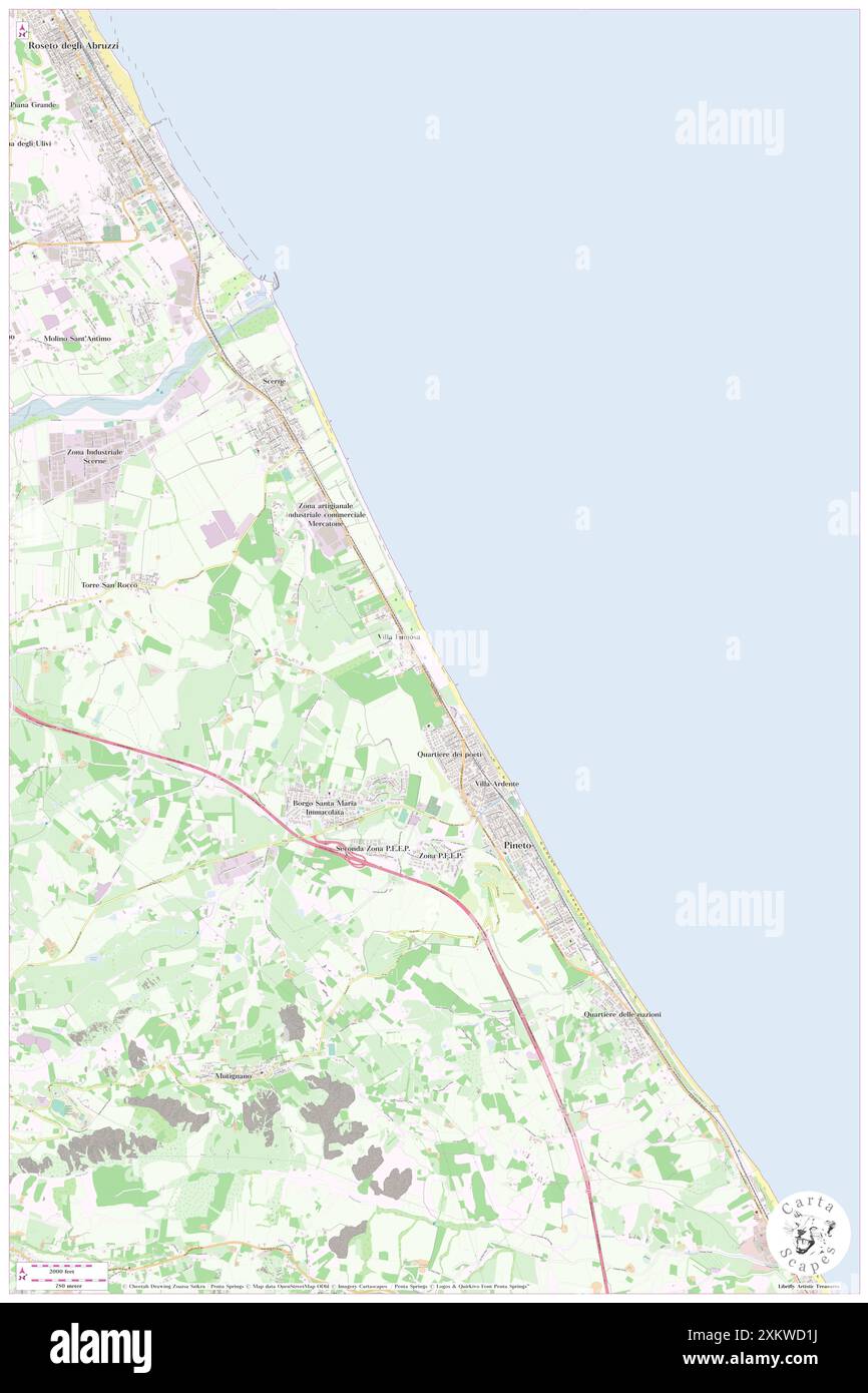 Pineto Beach, Provincia di Teramo, IT, Italy, Abruzzo, N 42 37' 28'', N ...