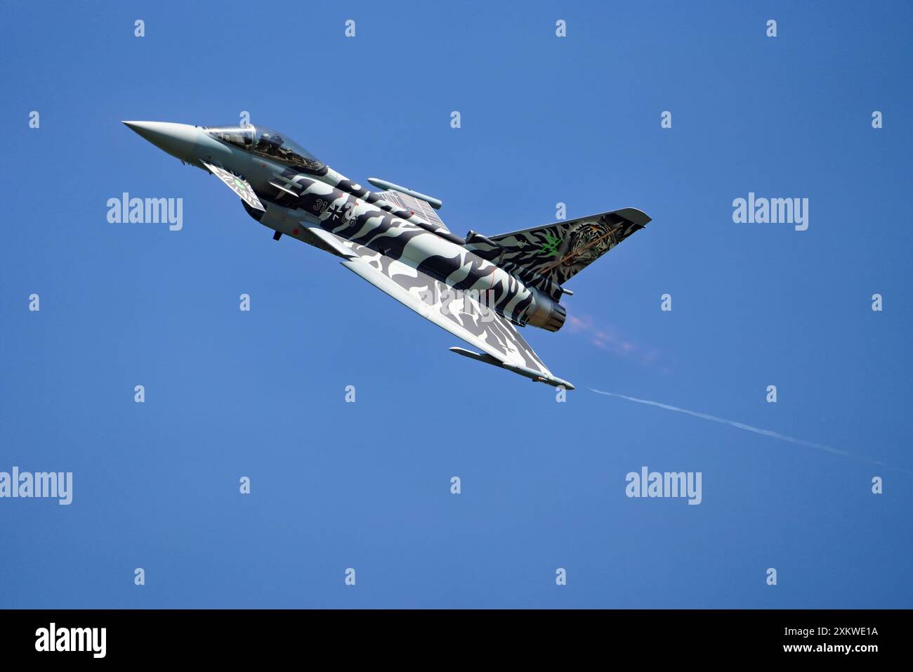 Eurofighter EF2000 of the German Air Force displays at the Royal ...