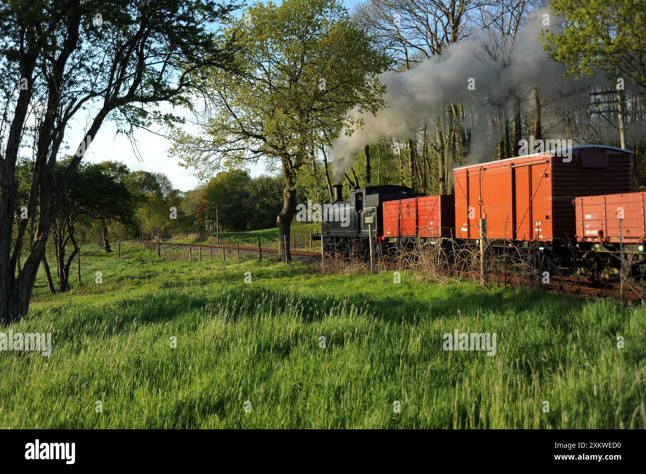 "30053" and a short goods train. Seen here between Northiam and ...