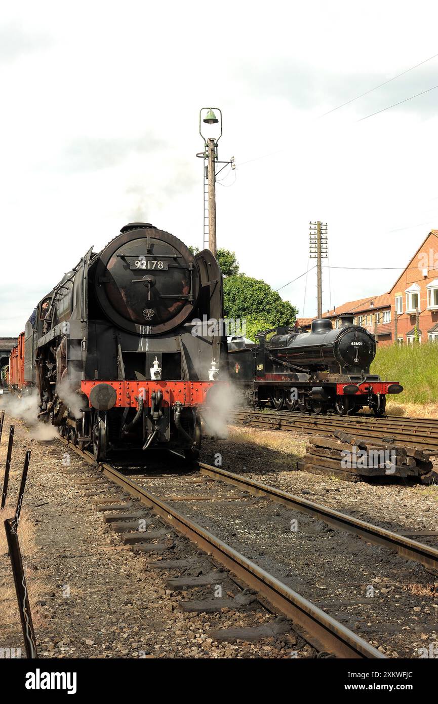 Steam train running on the great central railway hi-res stock ...