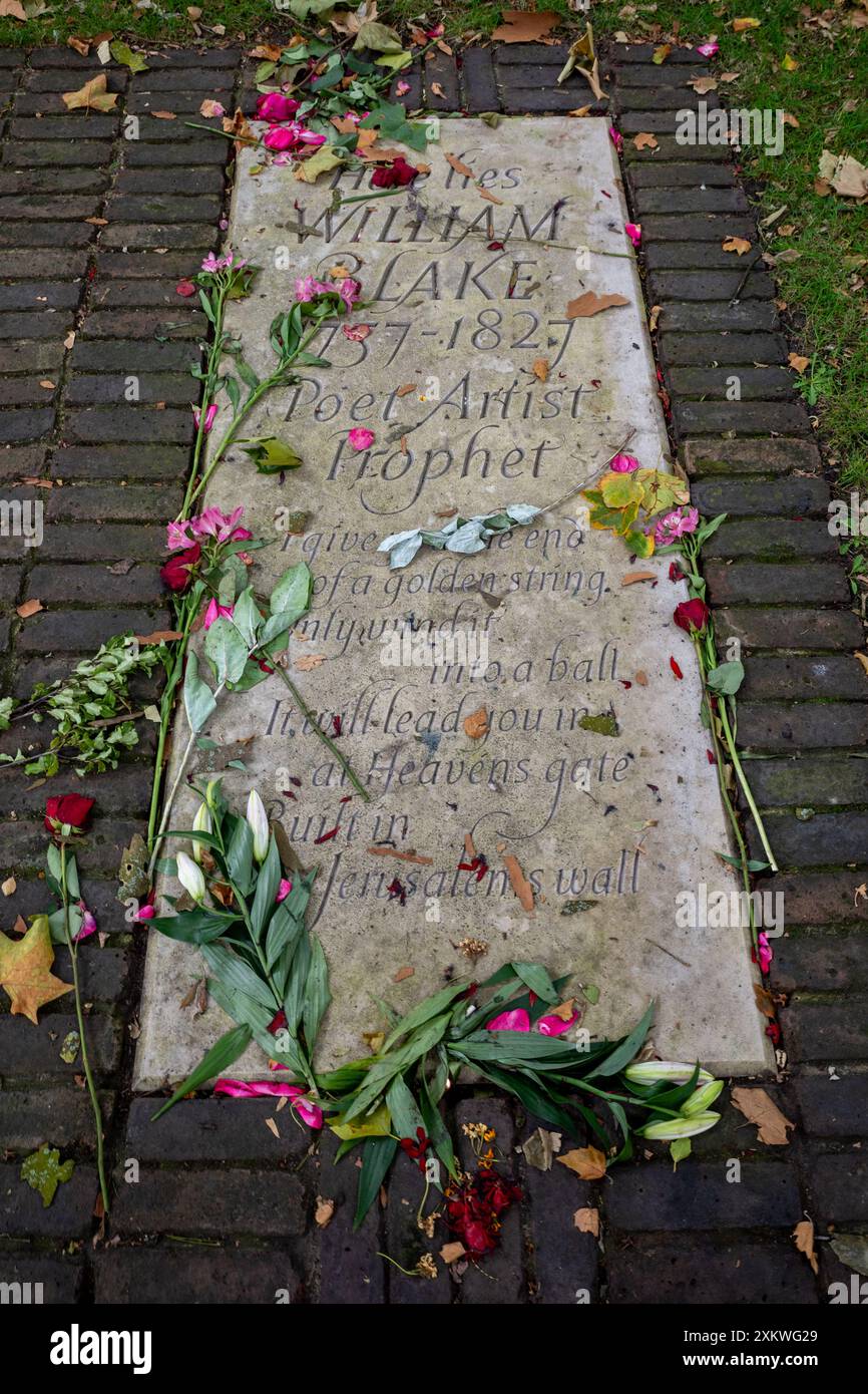 William Blake Grave - William Blake Gravestone in Bunhill Fields Burial ...