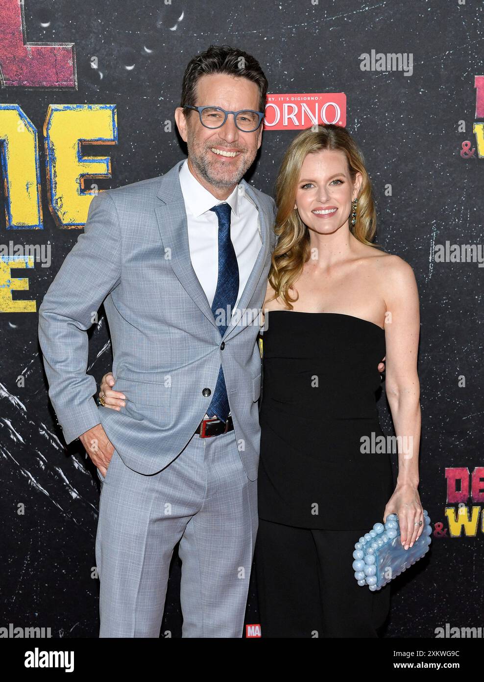 Rhett Reese, left, and Chelsey Crisp attend the world premiere of ...