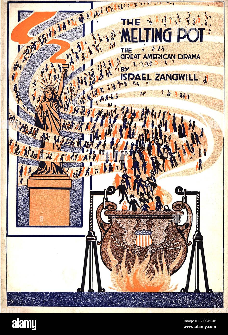 THE MELTING POT Cover of the programme for a 1908 play about the ...