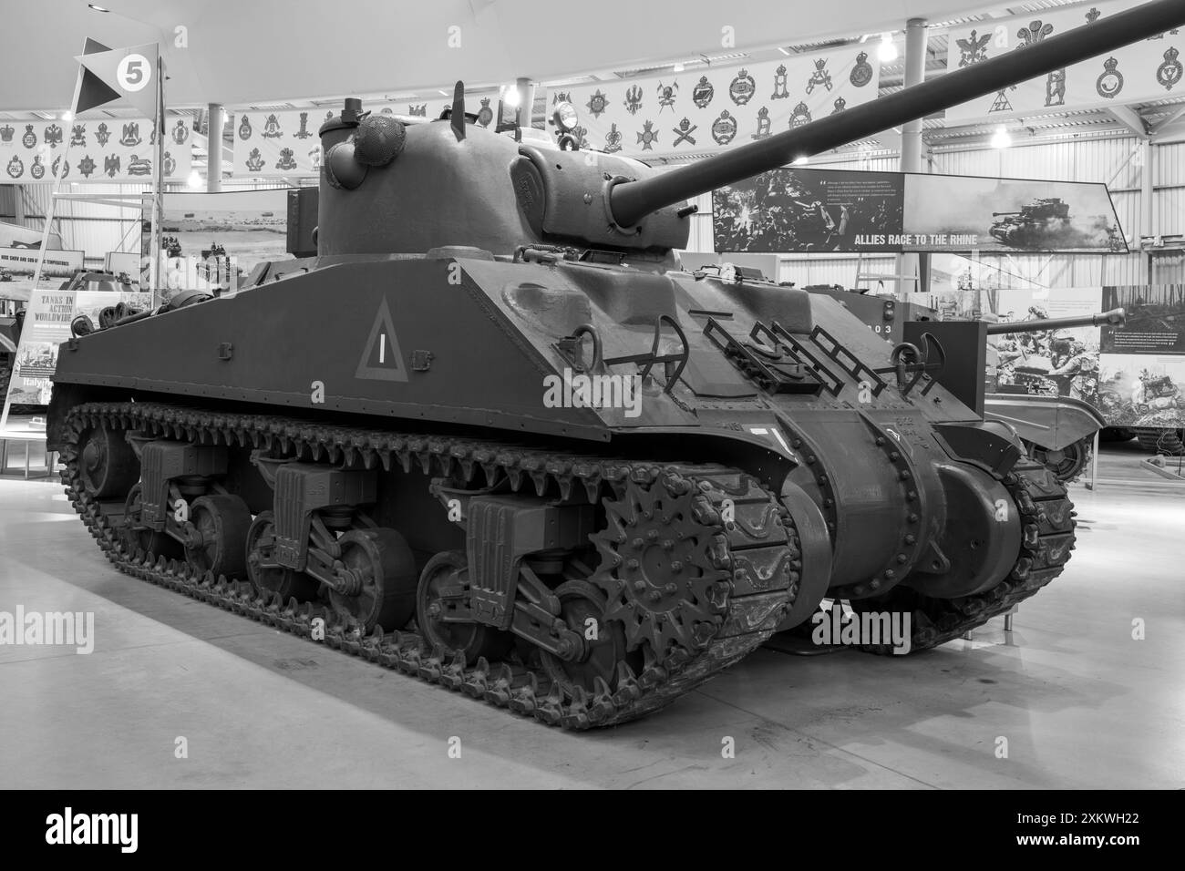 Bovington.Dorset.United Kingdom.February 25th 2024.A Sherman Firefly ...