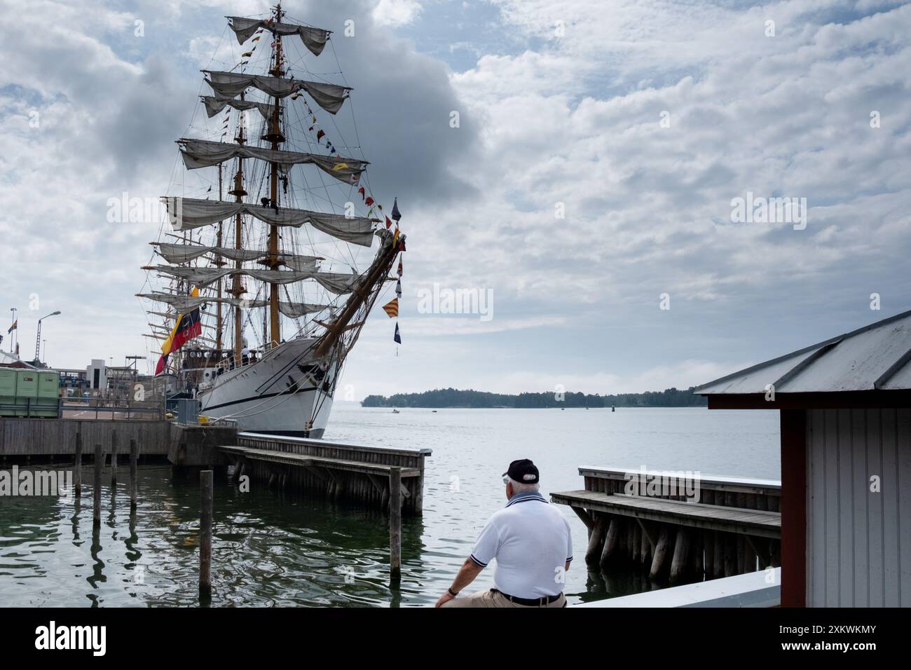 MARIEHAMN, ÅLAND, FINLAND - JULY 24 2024: People admire and photograph ...
